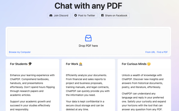 ChatPDF-轻松解析PDF文档的AI利器 | Ai导航
