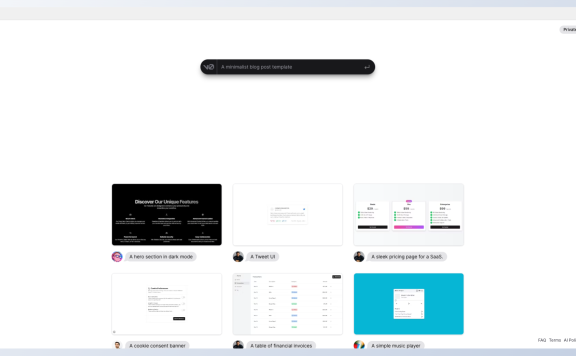 v0.dev-Vercel Labs发布的网站界面生成器 | Ai导航